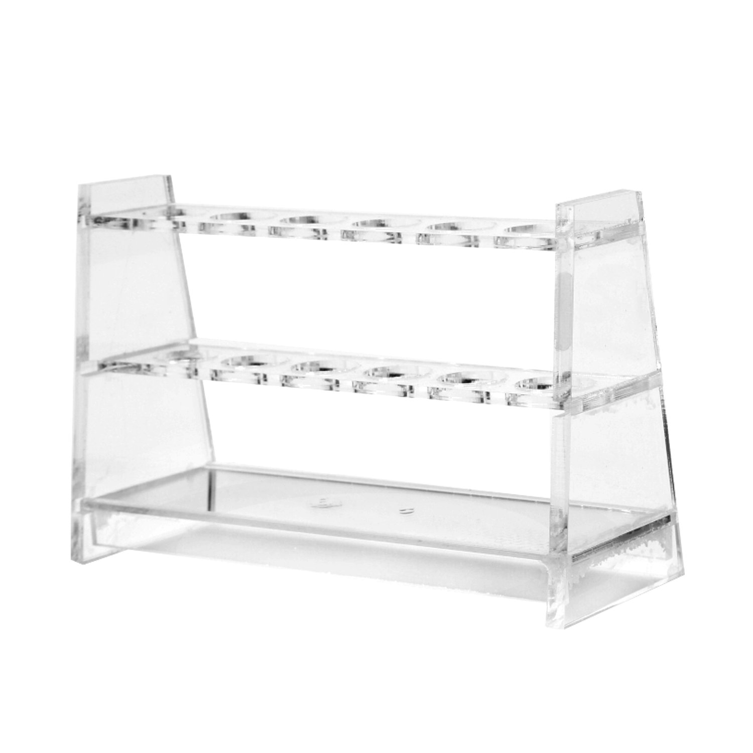 50ML Colorimeter Tube Rack Acrylic Strong Test Tube Holder 6 Slots Suit for Tubes Less Than 2.6cm/1.02inch in Diameter