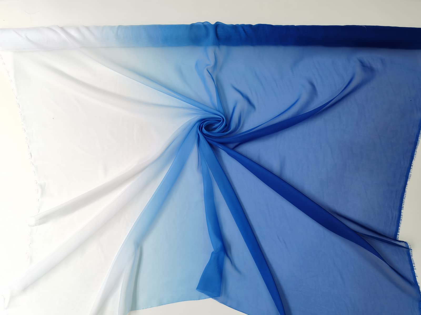 2 Tone Shade Chiffon Fabric for Dancing Clothing Wedding 30D Ombre Chiffon Fabric for Dress Gradient Chiffon Mateiral 100cm*148cm