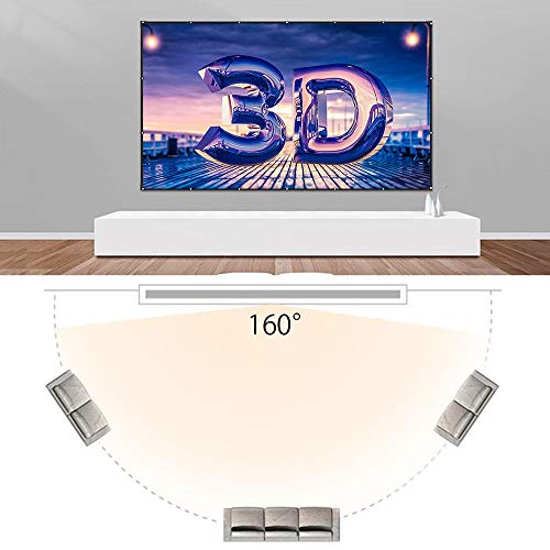 100/120 Inch 16:9 Projector Screen Polyester Portable Front/Rear Non-Crease Foldable Design Home Projection Screen Cloth (Size : 120 inch)