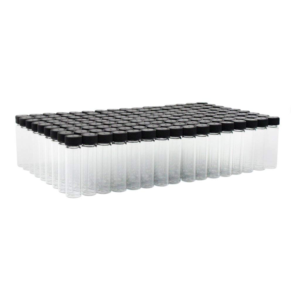 144pk Glass Vial Collection Set Craft and Hobby Storage (2 Dram)