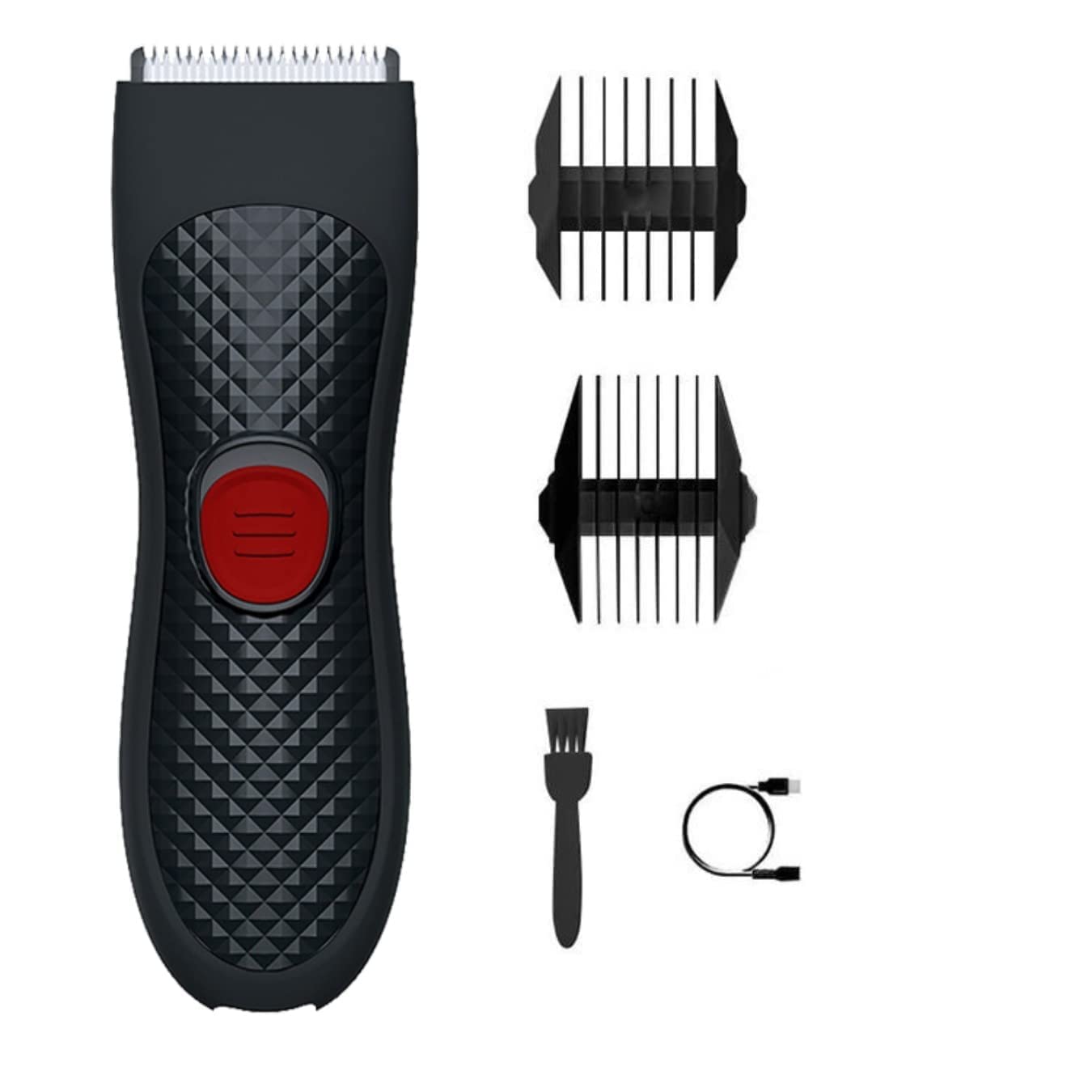EBC Body Hair Trimmer Clipper cuts Hair Safe on Skin, Electric Body Shaver – Safe & Gentle Grooming Tool for Men and Women, Dual Heads with Rechargeable Design.