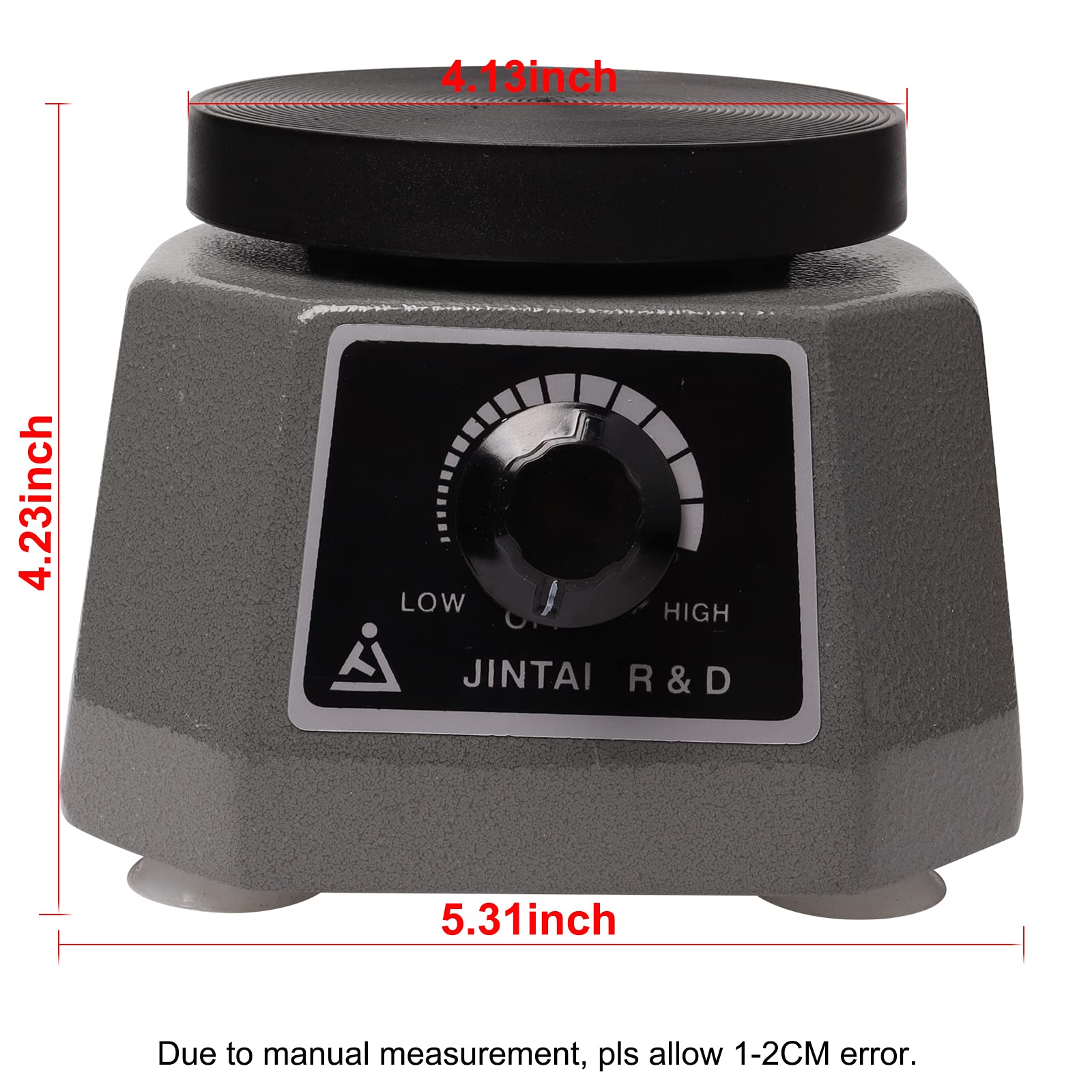 Dental Lab Vibrator 4" Round Lab Equipment Shaker Oscillator Heavy Duty Platform Roundness Vibrator Plaster 110V 100W