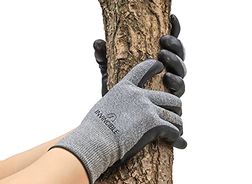HANNASY Safety Work Gloves Poly NBR Foam Coated Protection, Easy Grip Slip Resistant Mechanic Garden Warehouse All Purpose (3, Medium)