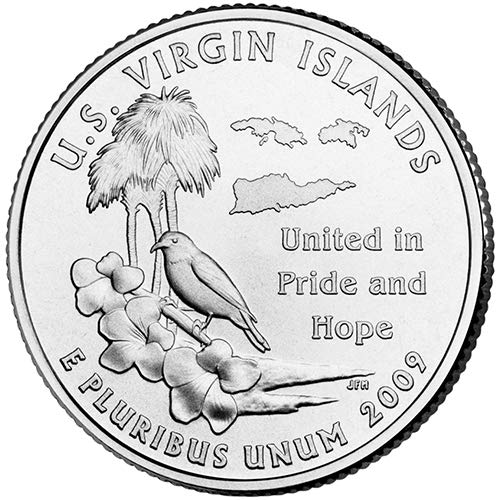 2009 S Silver Proof U.S. Virgin Islands Territory Quarter Choice Uncirculated US Mint