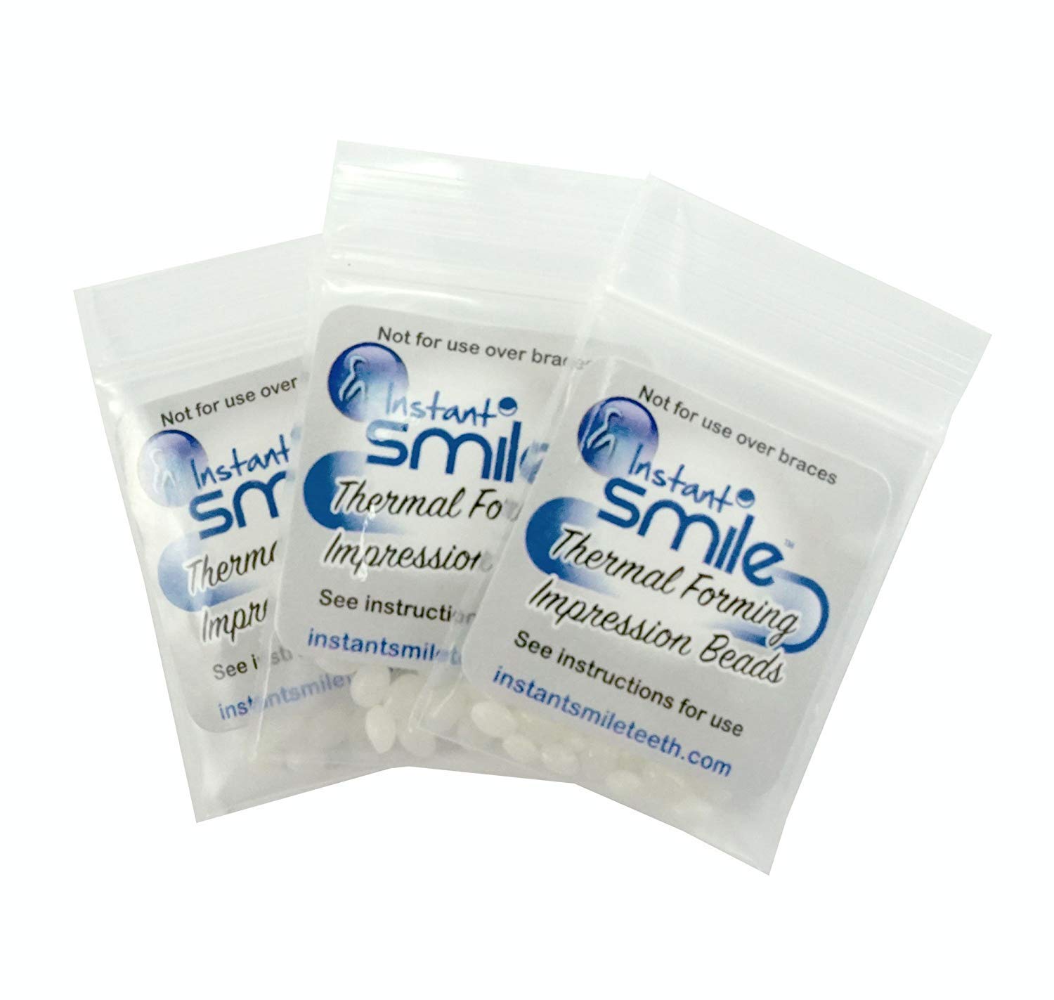 50 PCS Mixed Dental Temporary Crown Kit Anterior Front Bundle with Thermal Fitting Beads Pack-3, Fix Missing and Broken Teeth