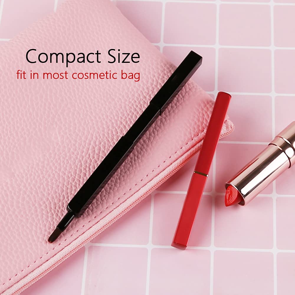 Lip Applicator Brush - 3 Pack Exquisite Professional Dustproof Retractable Lip Brush - Makeup Lipstick Lip Gloss Applicators (Black, Silver and Jewelry Red)