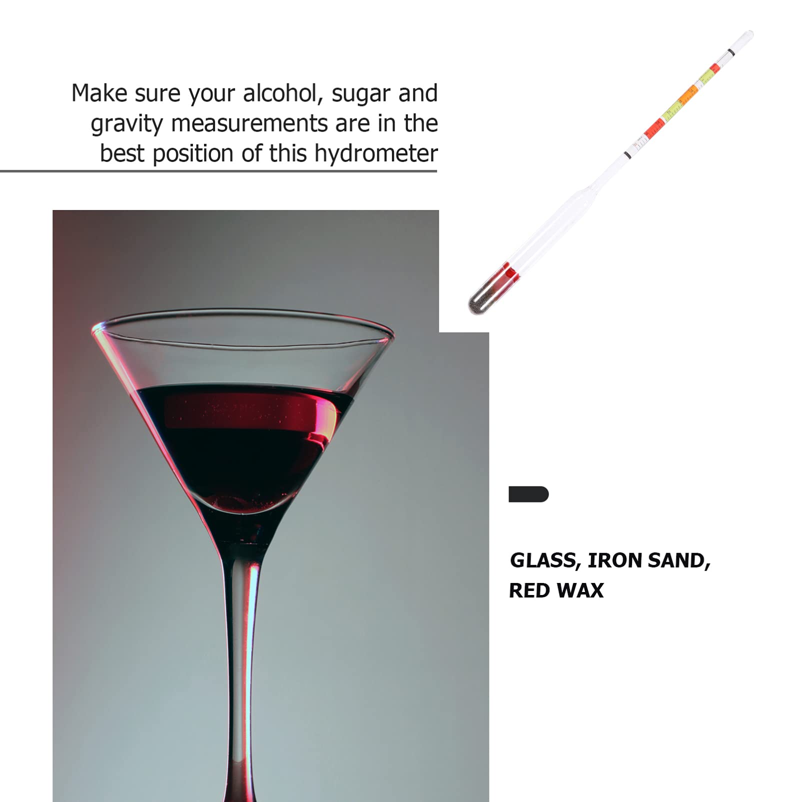 DOITOOL Triple Scale Hydrometer Kit Maple Syrup Hydrometer for Brew Beer Wine Kombucha ABV Brix Gravity Test Kit Home Brewing Supplies