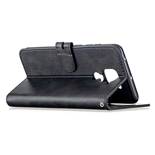 Asdsinfor Compatible with Xiaomi Redmi Note 9S Case PU Leather Durable Wallet Case Credit Cards Slot with Stand for Flip Magnetic Compatible with Xiaomi Redmi Note 9 Pro/Note 9 Pro Max Black HXPU