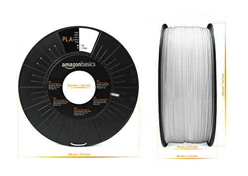 Amazon Basics PLA 3D Printer Filament, 1.75mm, Red, 1 kg Spool