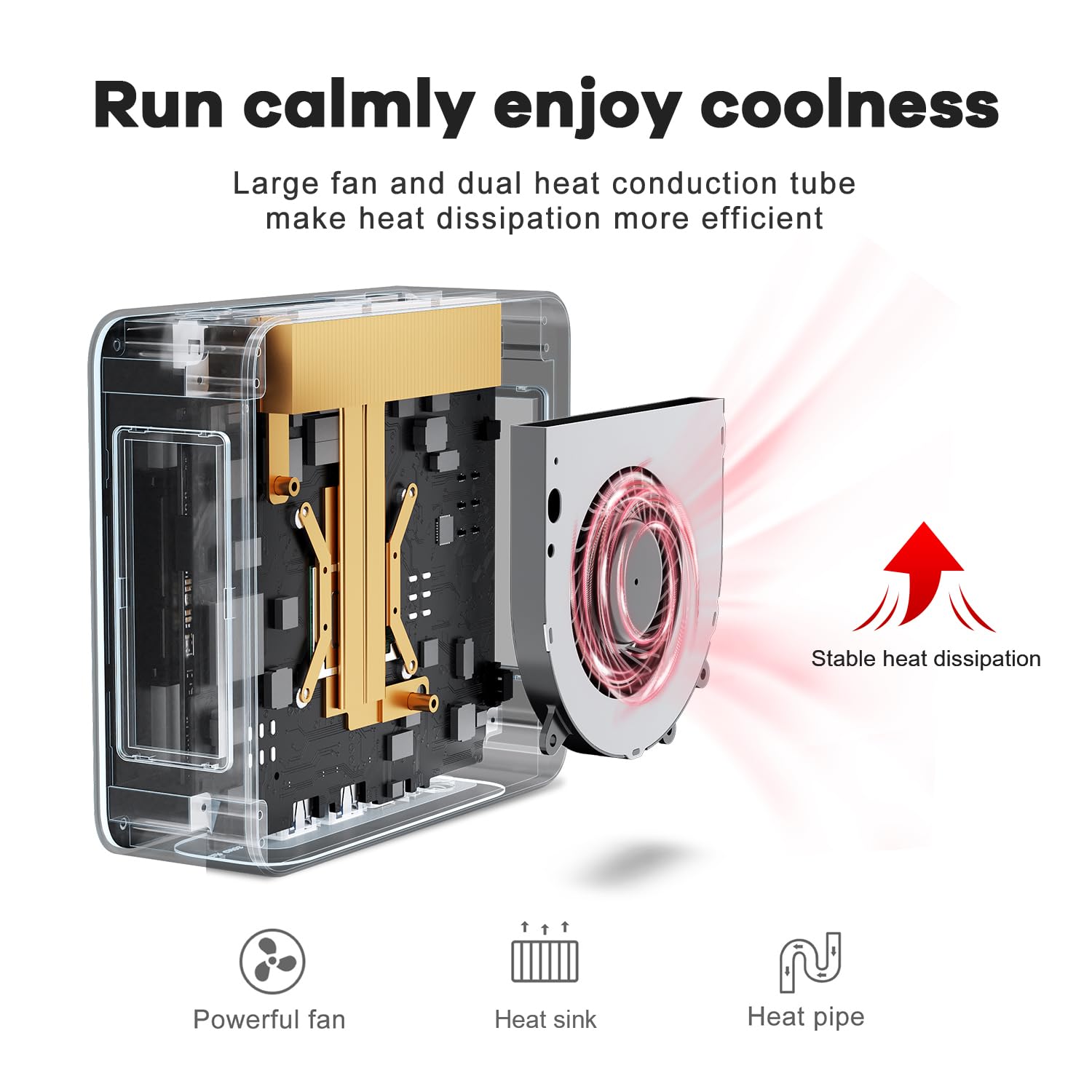 Beelink SER5 Mini PC, AMD Ryzen 5 5560U(up to 4.0GHz) 6C/12T,Mini Computer 8GB DDR4 RAM 256GB NVMe SSD,Triple Display,Wifi6/BT5.2/Gaming/Office/Home,Auto Power On