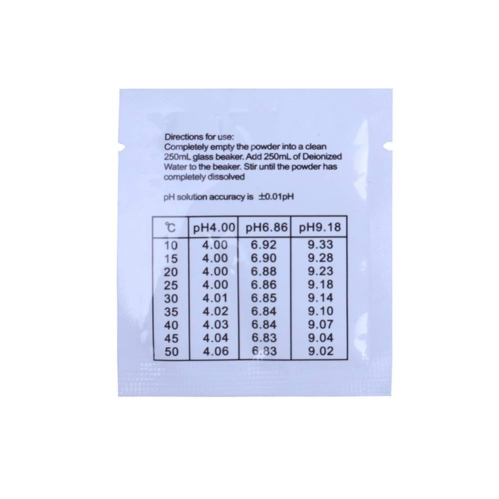 12 Pack pH Meter Buffer Solution Powder 6.86/4.01/9.18 for Precise pH Meter, pH Calibration Solution Powder Packets