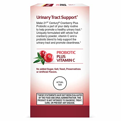 21st Century Cranberry Plus Probiotic Tablets, 60 Count
