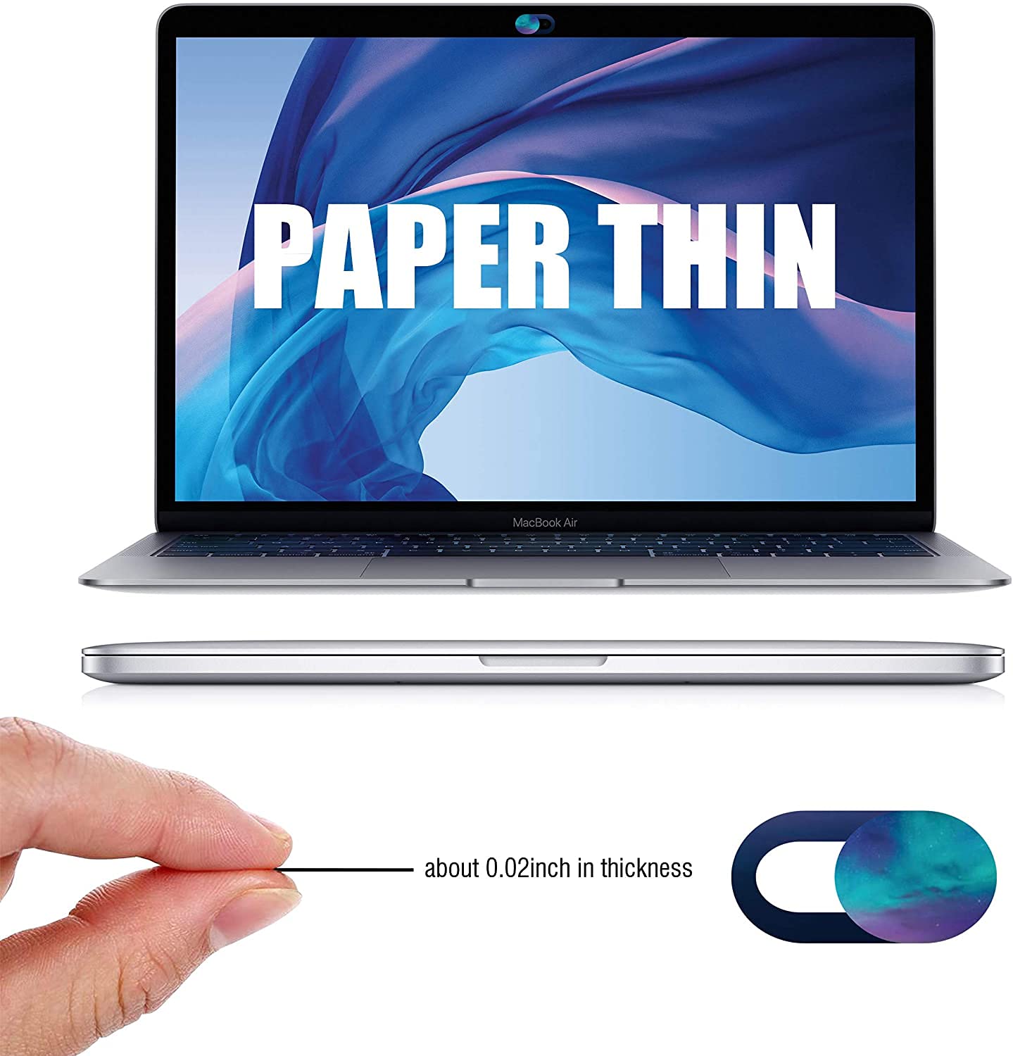 6Pcs Webcam Cover, Camera Cover Slide, Privacy Covers, 0.02-Inch Ultra-Thin Webcam Cover for Laptop, PC, Phone, Protect Your Privacy and Security