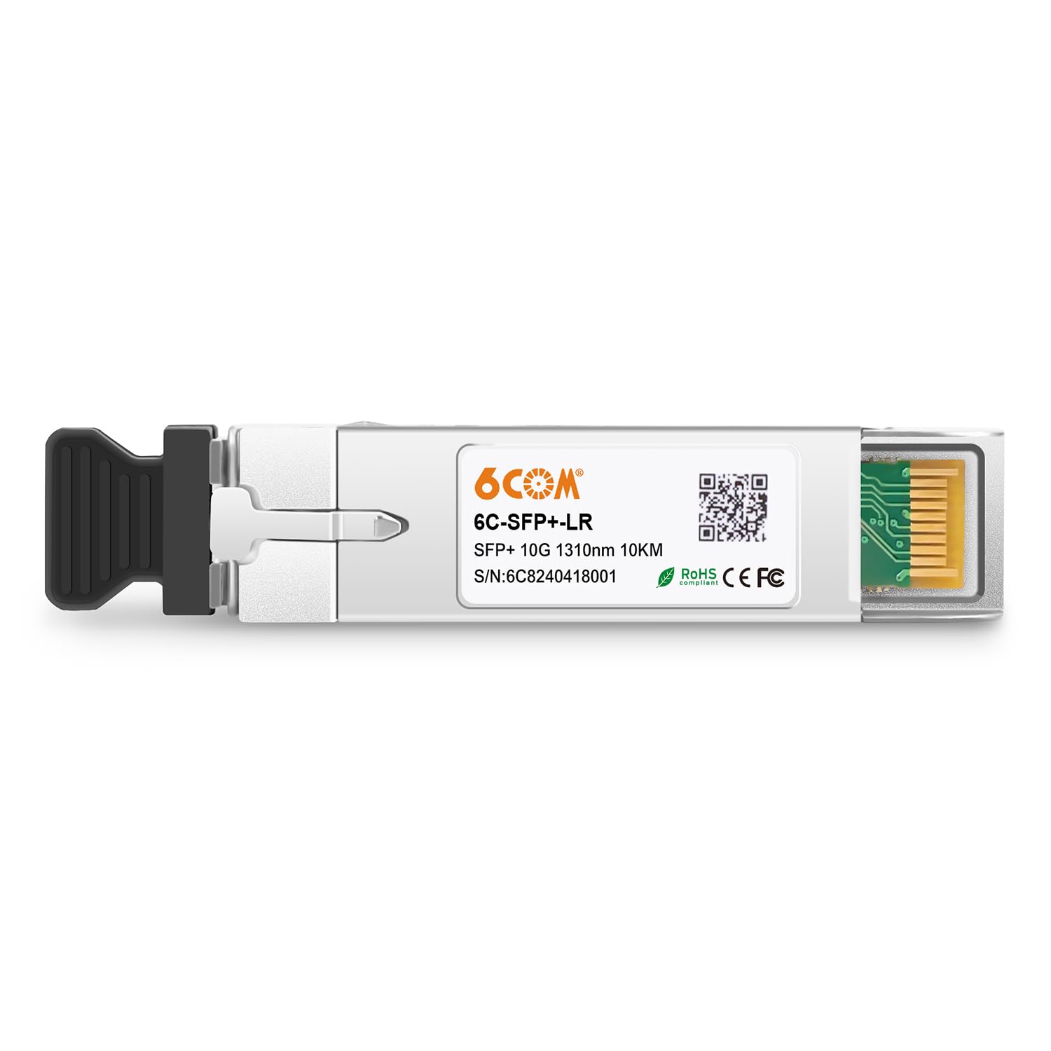 4Pack 10GBase-LR SFP+ Transceiver, 10G Sfp Single Mode Module Duplex LC for Cisco SFP-10G-LR, Ubiquiti UF-SM-10G, D-Link, Supermicro, Netgear and Other Open Switch with DDM, 1310nm, 10km
