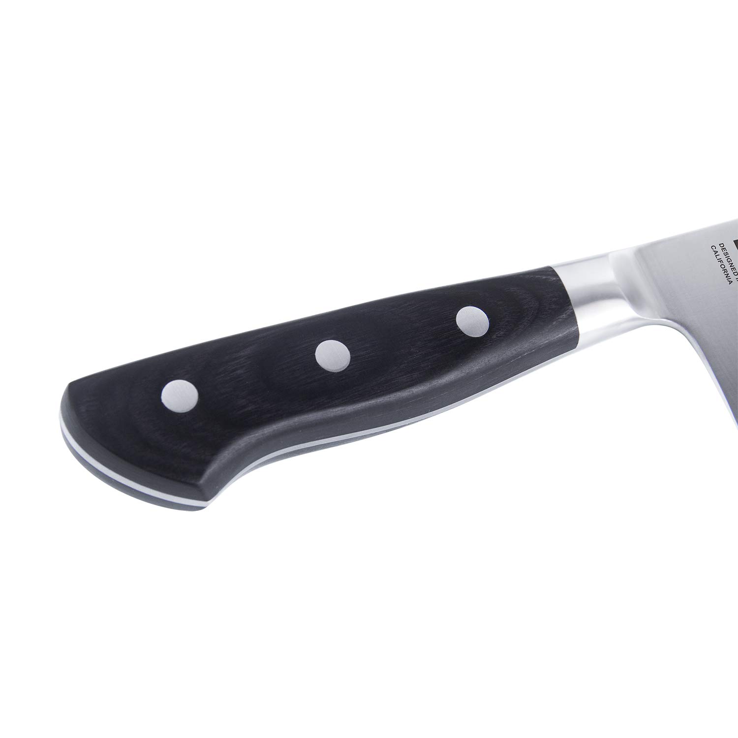 Fortune Candy 8 Inch Chef’s Knife - Japanese AUS-10 Stainless Steel Kitchen Knife - Full Tang, Classic Handle (Silver)