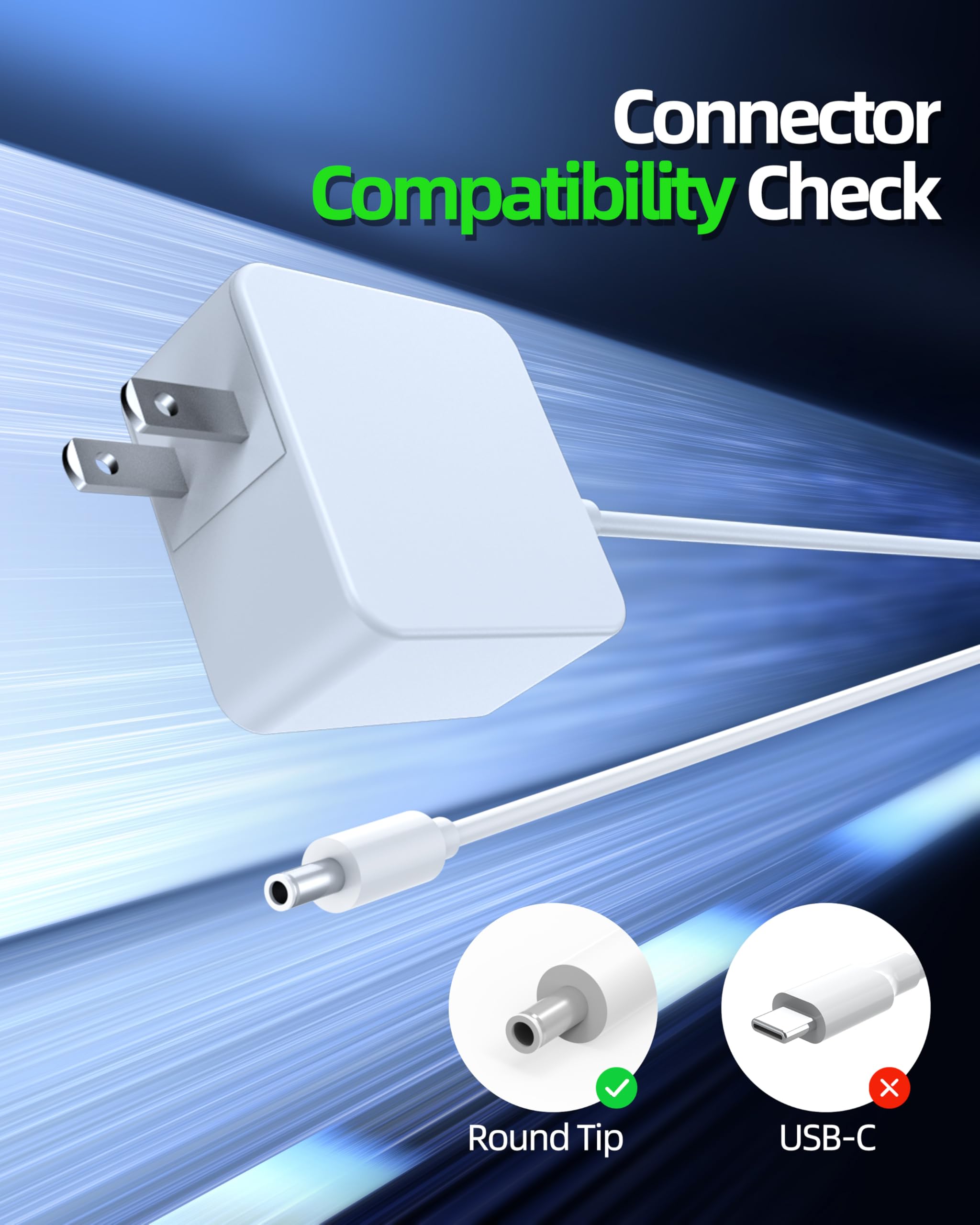 Power Cord Fit for Google-Nest-Hub-Max Speaker AC Charger Supply Adapter(Not Fit for Nest Hub)