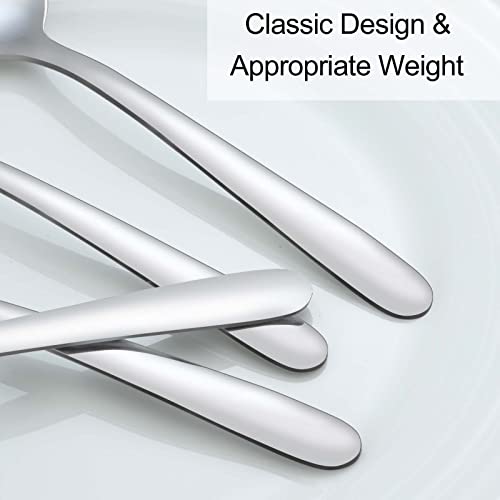 36 Pieces Teaspoons Set (6.2 inch), Pleafind Spoons Silverware, Stainless Steel Tea Spoons, Small Spoons, Mirror Polished Teaspoon, Dessert Spoons for Home, Kitchen, Restaurant, Dishwasher Safe