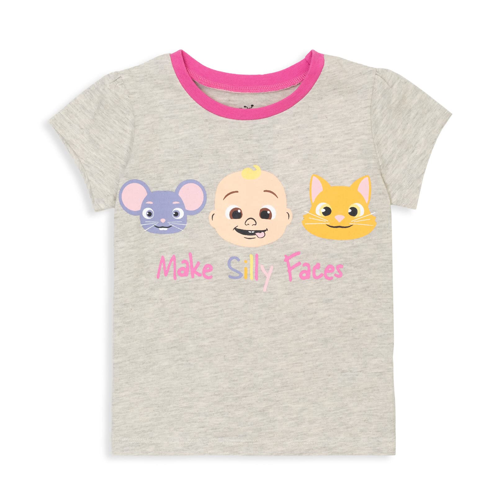 CoComelon JJ Infant Baby Girls 3 Pack T-Shirts 24 Months White