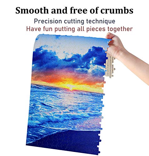 Jigsaw Puzzles 1000 Pieces for Adult,Hawaii Sunrise Over Beach,Interesting Wooden Puzzles Toys(19.7 X 29.5 inch) Artwork Art Large Size Jigsaw Puzzle Toy for Educational Gift Home