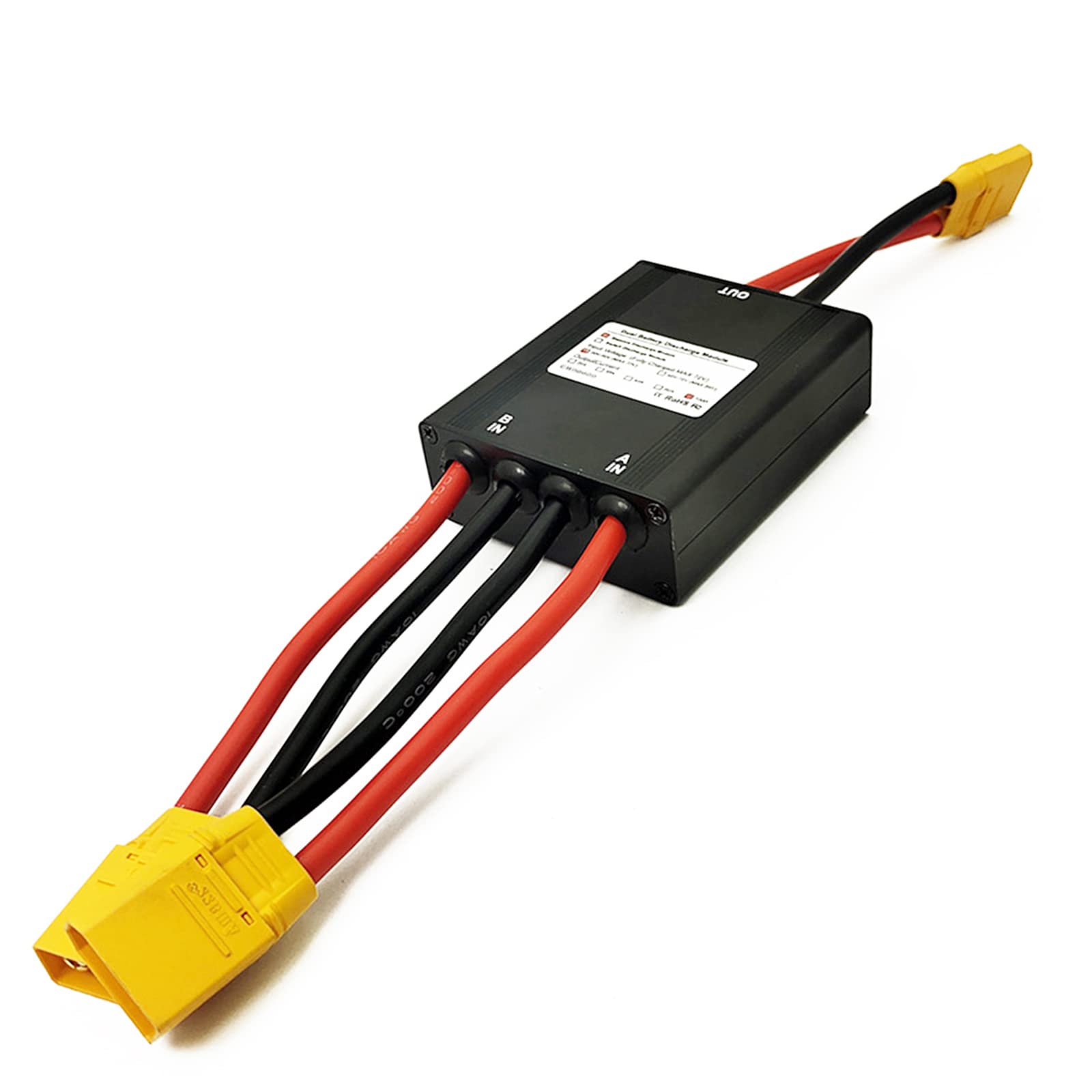 100A E-Bike Dual Battery Discharge Converter Dual Battery Pack Switch XT90 Connector Adapter for Increase Battery Capacity by Connecting Two Batteries in Parallel Equalization Module 24-72V DC