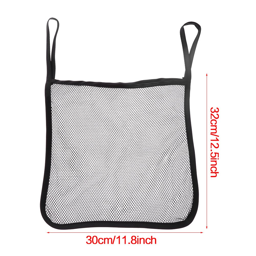 4Pcs Baby Stroller Bag,Oxford Hanging Mesh Stroller Bags Net Organizer 11.8"x12.5"(Black)