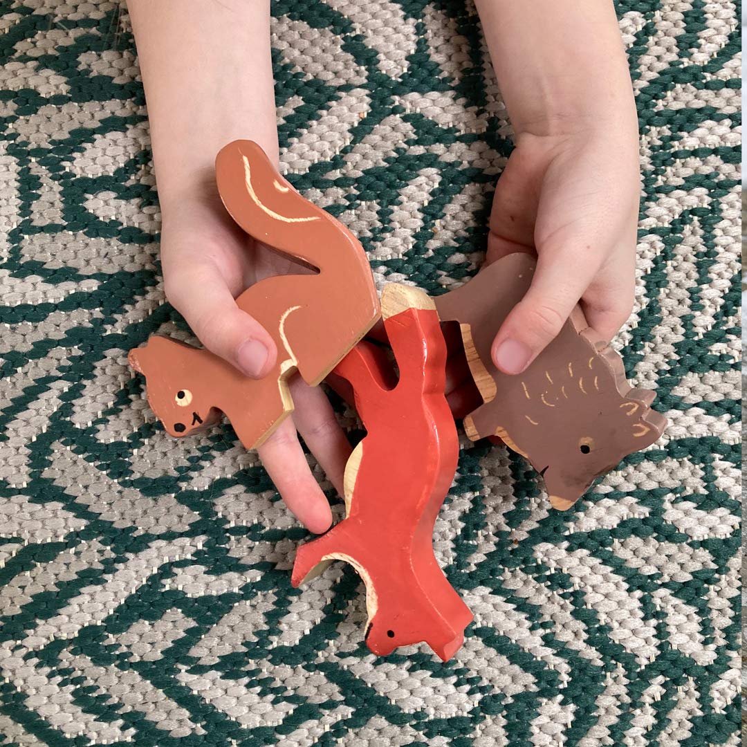 HEVEA Rubberwood Nordic Forrest Animals