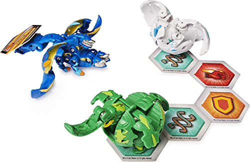 Bakugan Starter Pack 3-Pack, Fused Howlkor x Serpenteze Ultra, Armored Alliance Collectible Action Figures