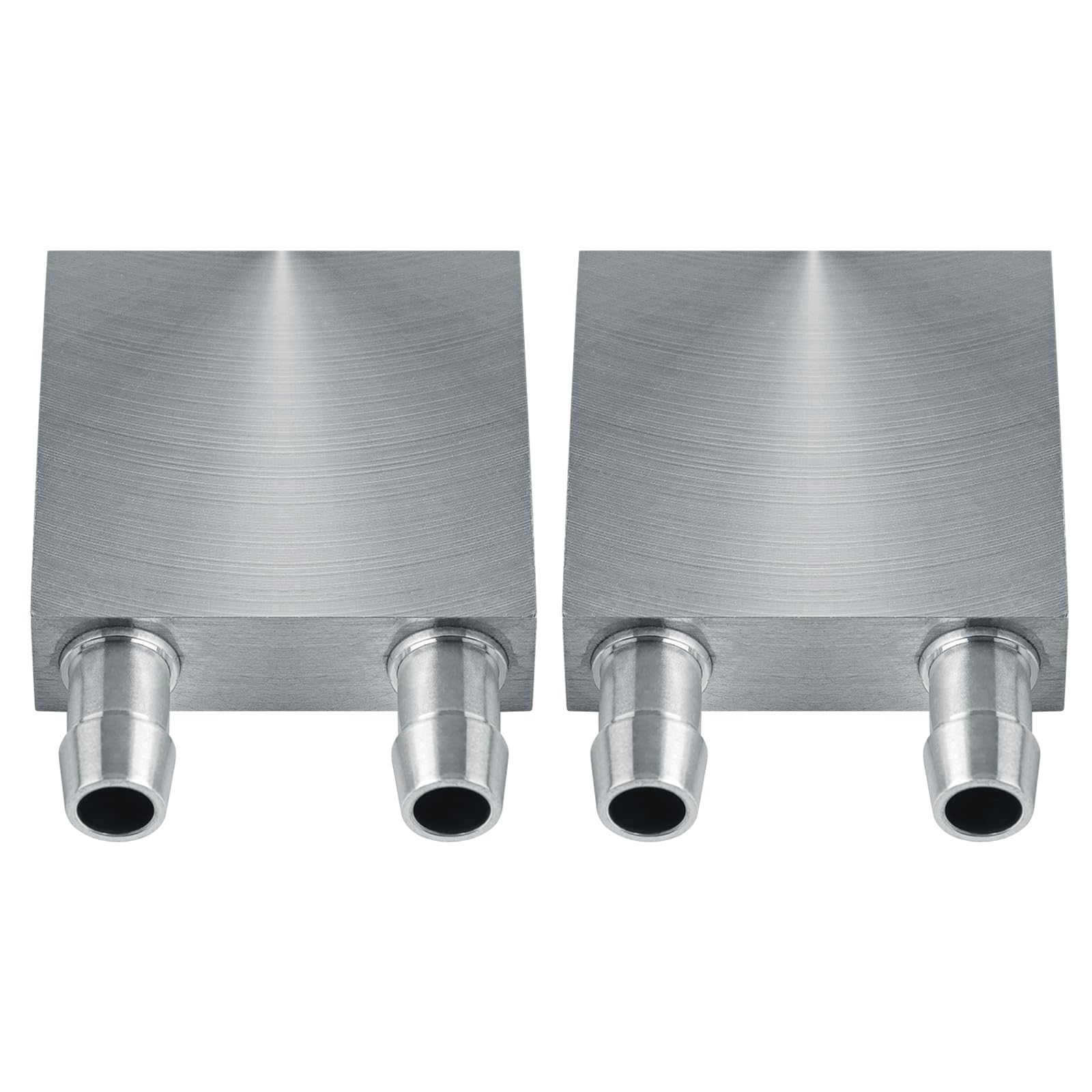 40 * 40mm Aluminum Water Cooling Block for Liquid Water Cooler Silver Heat Sink System for CPU Radiator Heatsink (2 Pack)