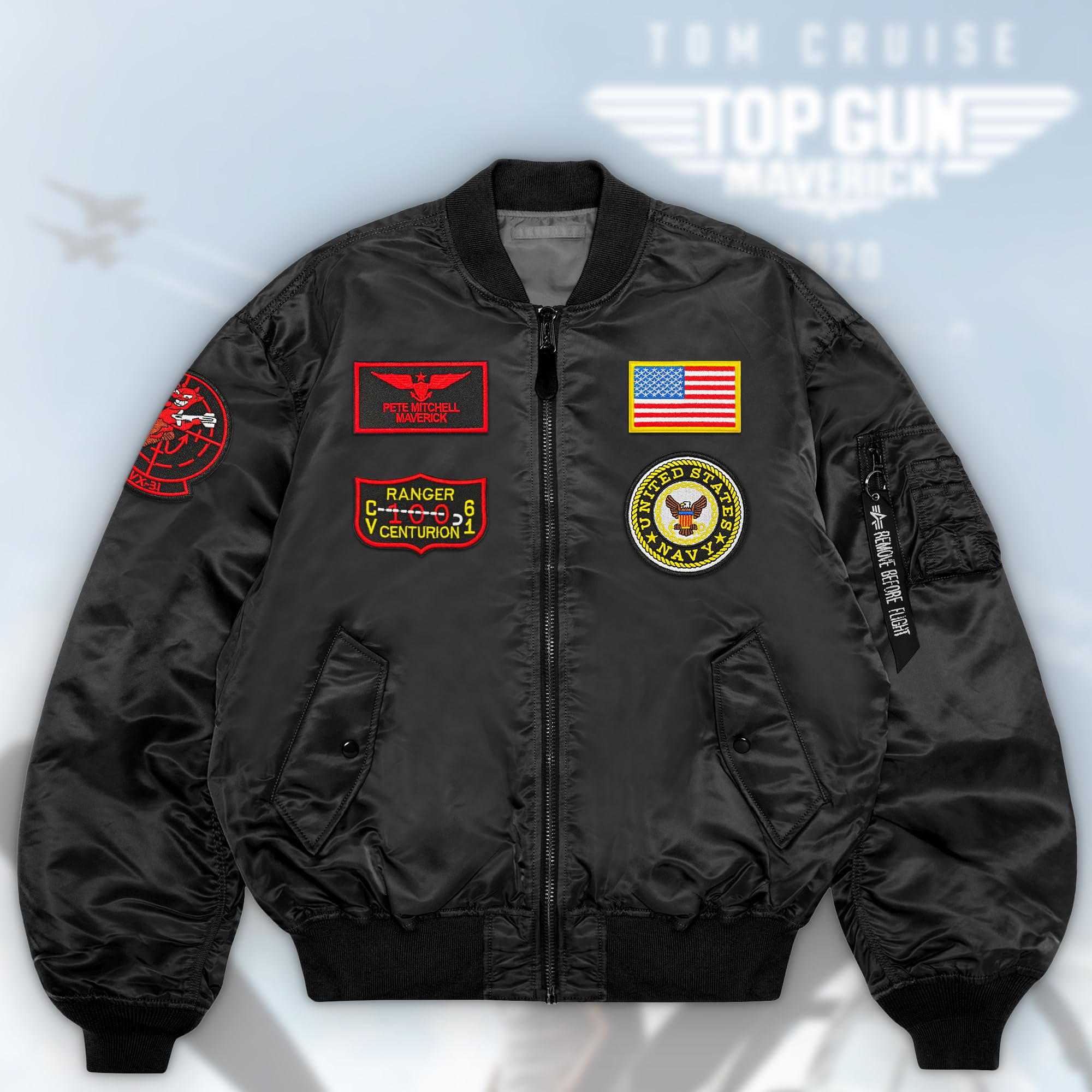 12 PCS Top Gon Patches, Morale Patches Pilot Iron on Patches, US Military Patches Airsoft Patches Flight Patches for Jackets Tactical Patches for Backpacks Bundle, Hook & Loop
