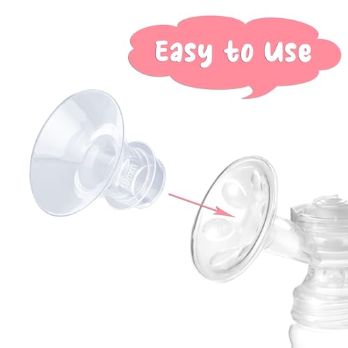 10pcs Breast Pump Flange Insert, 5 Sizes Silicone Flange Insert Replacement with Double-Sided Nipple Ruler for S1/S2/S9/S10/S12 Spectra Flange Breast Pump Guard Shields, Breast Pump Accessories