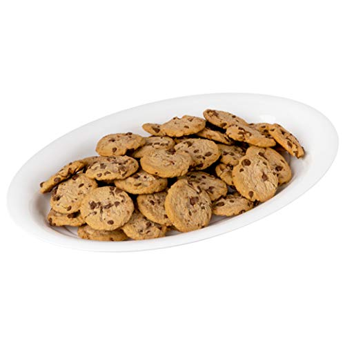 Plasticpro Plastic Oval Serving Trays - Serving Platters Oval 11 X 16 Disposable Party Dish White Pack of 4