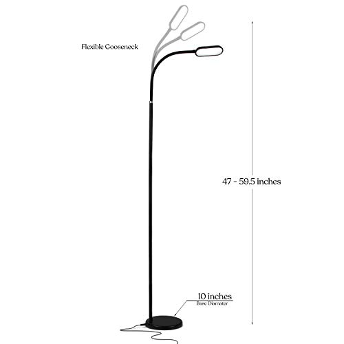 Brightech Battery Plus Lamp for Living Rooms & Offices, Rechargeable LED Floor Lamp, Portable Tall Lamp, Mid-Century Modern Standing Lamp for Bedroom, Great Living Room Décor