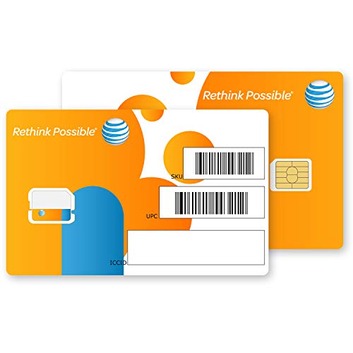 AT&T 2-PK Nano SIM Card 4G LTE 4FF, 4488A, GSM GoPhone Prepaid or Contract