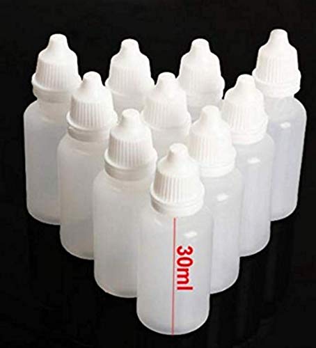 12PCS 30ml 1 oz Empty Refillable Plastic Squeezable Dropper Bottles Soft Dropping Container for Eye Liquid Samples Drops