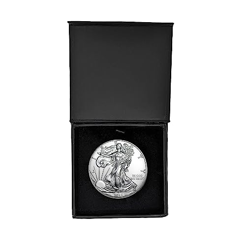2015 - U.S. Silver Eagle in Plastic Air Tite in Magnet Close Black Gift Box - Gem Brilliant Uncirculated Dollar US Mint Uncirculated