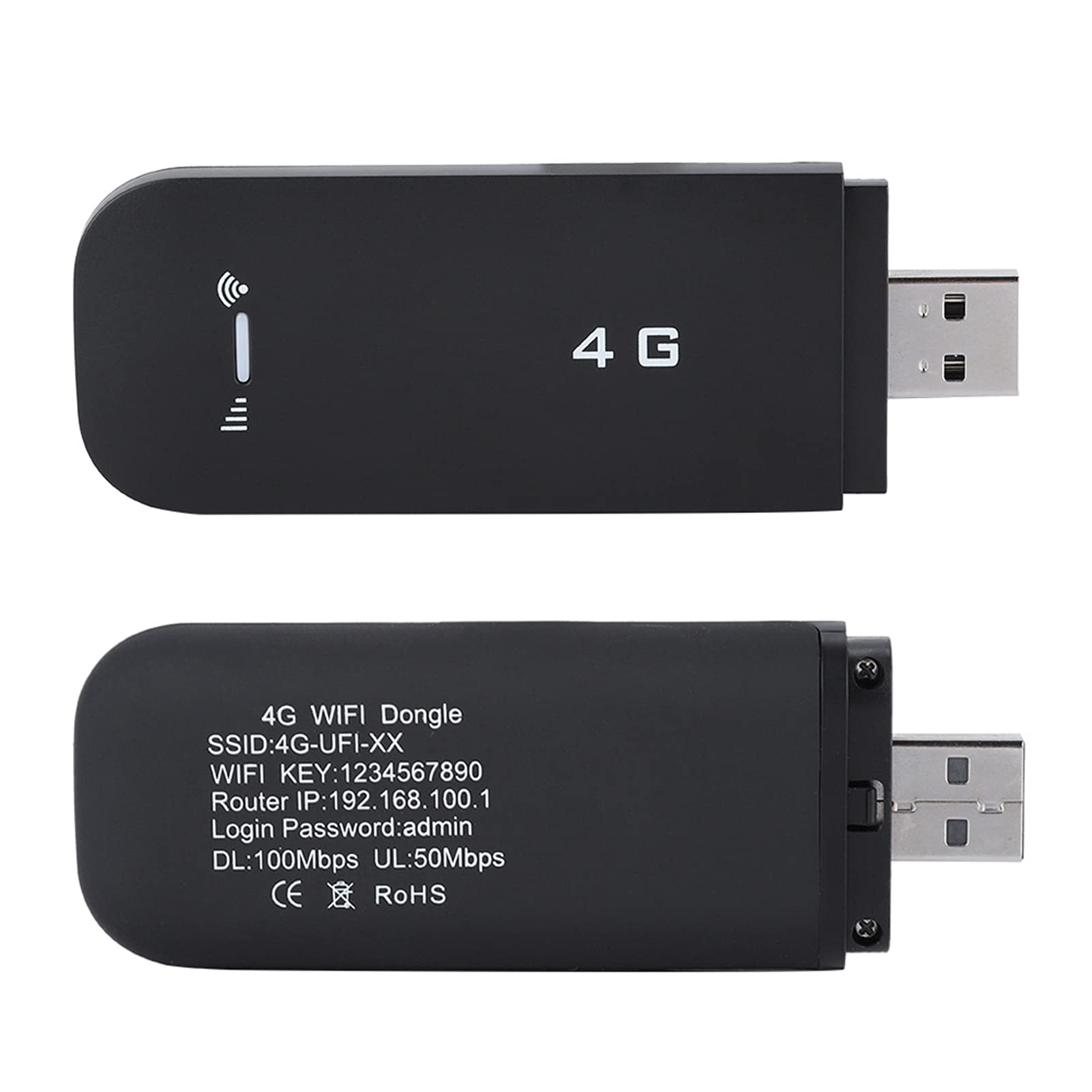 4G WiFi Router,150Mbps Plug and Play LTE USB Portable Router Pocket Mobile Hotspot Built-in 4G/3G+WiFi Antenna Wireless Network Smart Router(with WiFi)