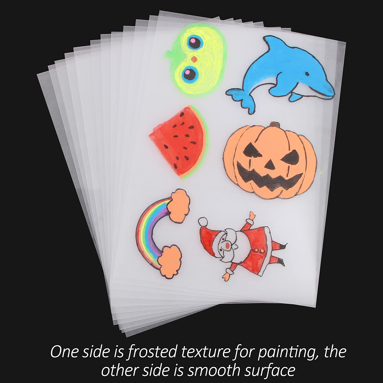 12 Shrink Dink Sheets Size A4, Creative Drawing Shrinky Paper Dinks, Novelty DIY Art and Craft Handwork, Christmas Gift Art Toys for Boys and Girls Childrens