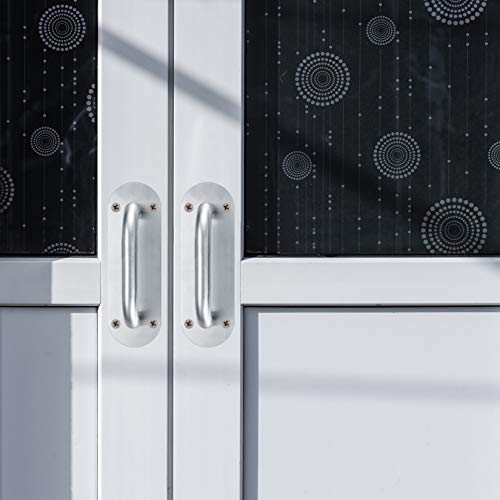 2 Pcs Stainless Steel Push Pull Door Handles, Barn Door Pull Push Sliding Door Handles with Back Plates for Kitchen Wardrobe Cupboard Cabinet Closet Shed Gate Door Handles - 200x65mm/7.9x2.6inch