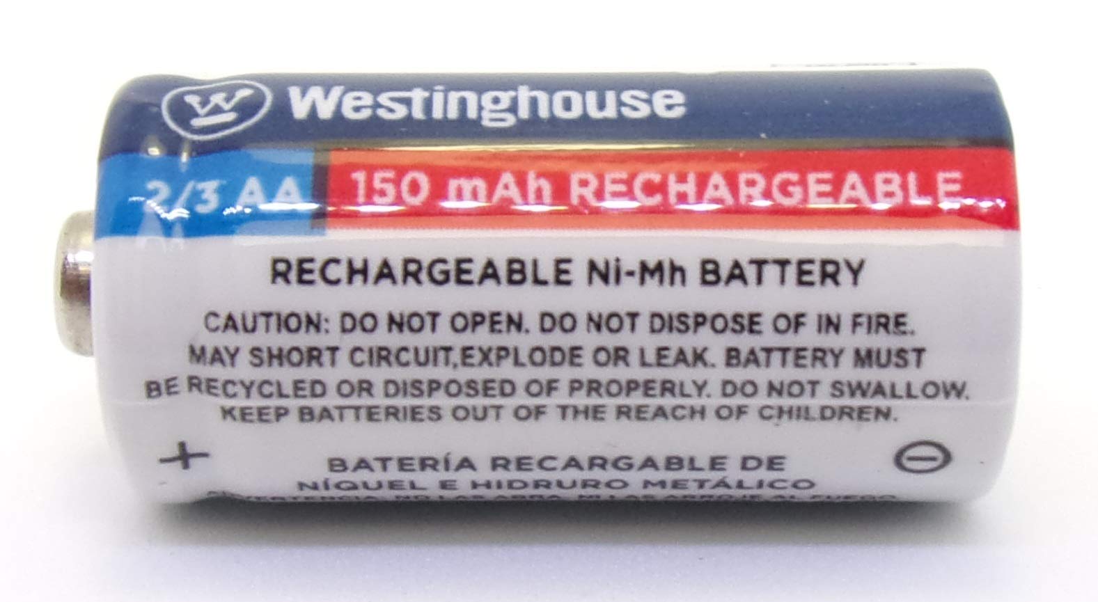 4X Westinghouse 2/3 AA Ni-Mh Battery Batteries Rechargeable 1.2 V Volt 150 mAh Reusable Chargeable by JL Missouri Parts