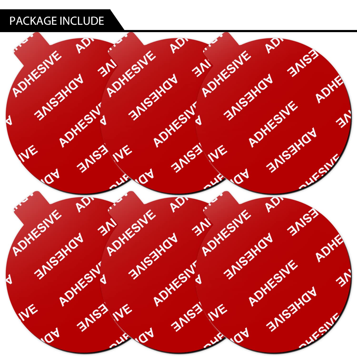 6 Pack Adhesives for Suction Cup Mount, AZXYI 53mm(2.09inch) Sticky Adhesive Replacement Kit, Compatible with Car Dashboard Pad Mounting Disk, GPS Dash Cam Suction Cup Mount and Socket Mount