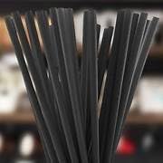 150 pack of 12" BLACK Plastic Disposable Drinking Straw Wrapped