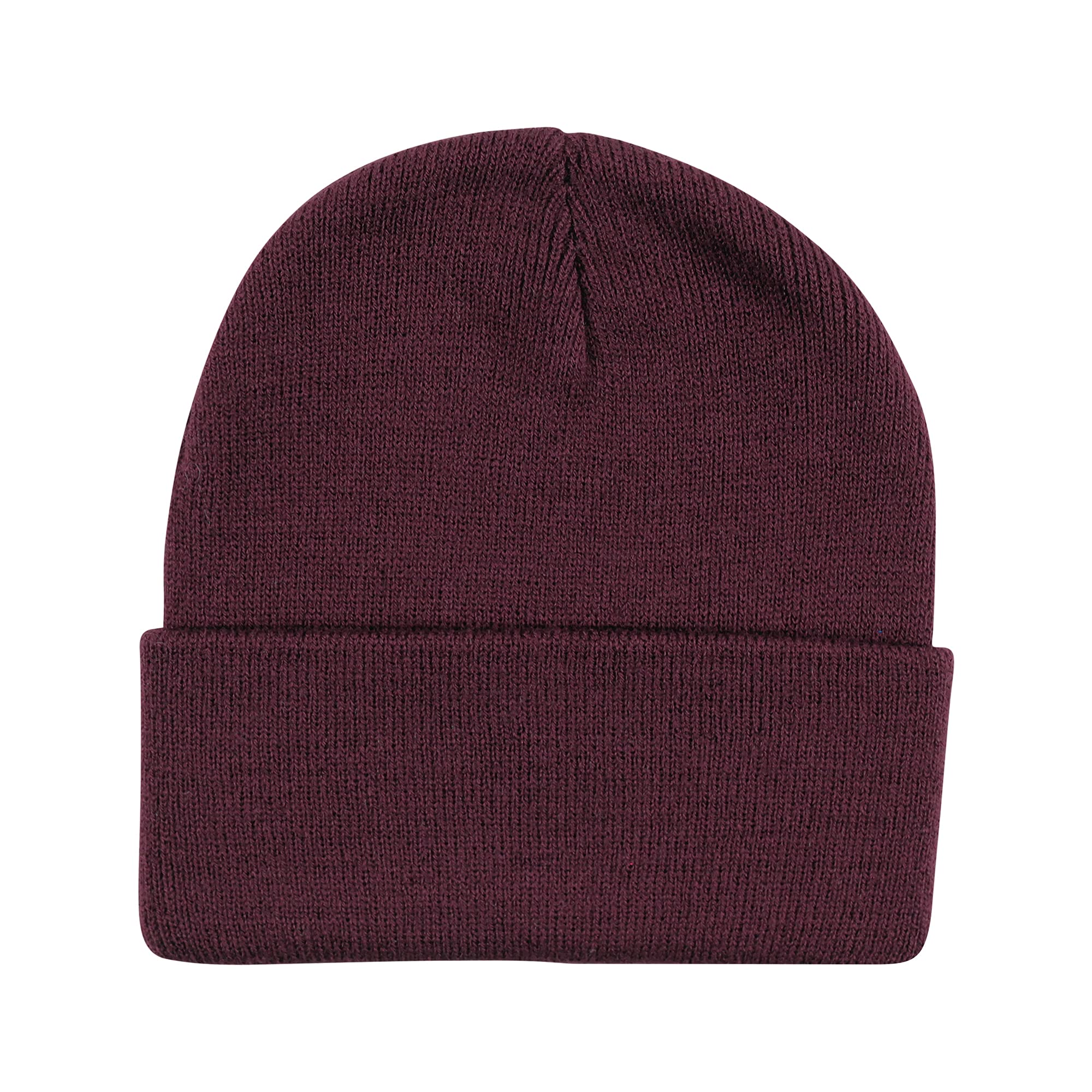 Hudson Baby Unisex Baby Knit Cuffed Beanie 3pk, Green Burgundy, Infant Toddler
