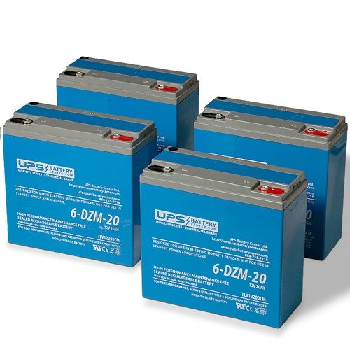 48V 20Ah eBike/Scooter Battery Pack - 6-DZM-20 12V 20Ah (4 Batteries in Total) by UPSBatteryCenter®