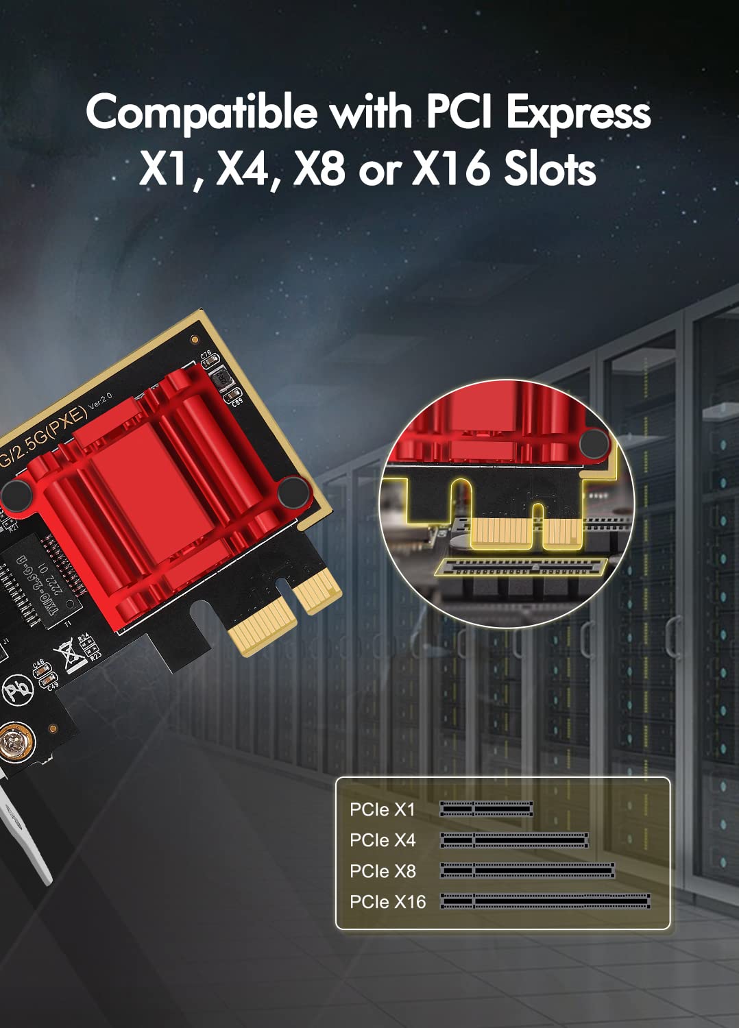 10Gb Dual LAN Base-T PCI-e Network Card, Intel X540 Controller, NICGIGA 10Gbps Ethernet Adapter, 2 * 10Gbe RJ45 Port , 10G NIC Card, Support Windows/Windows Server/Linux/Vmware/ESX