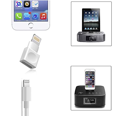 2 Pack [Apple MFI Certified ] Lightning Extender Adapter, iPhone Charger Extension Cable Female to Male Dock Extender for iPhone 13 12 11 X XS XR 8 7 6 5 iPad Charging Audio Video Data Transfer