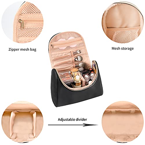 Ethereal Travel Makeup Bag, Cosmetic Bag for Women Large Capacity Makeup Organizer Bag Vegan Leather Makeup Brushes Bag Waterproof Toiletry Bag for Women