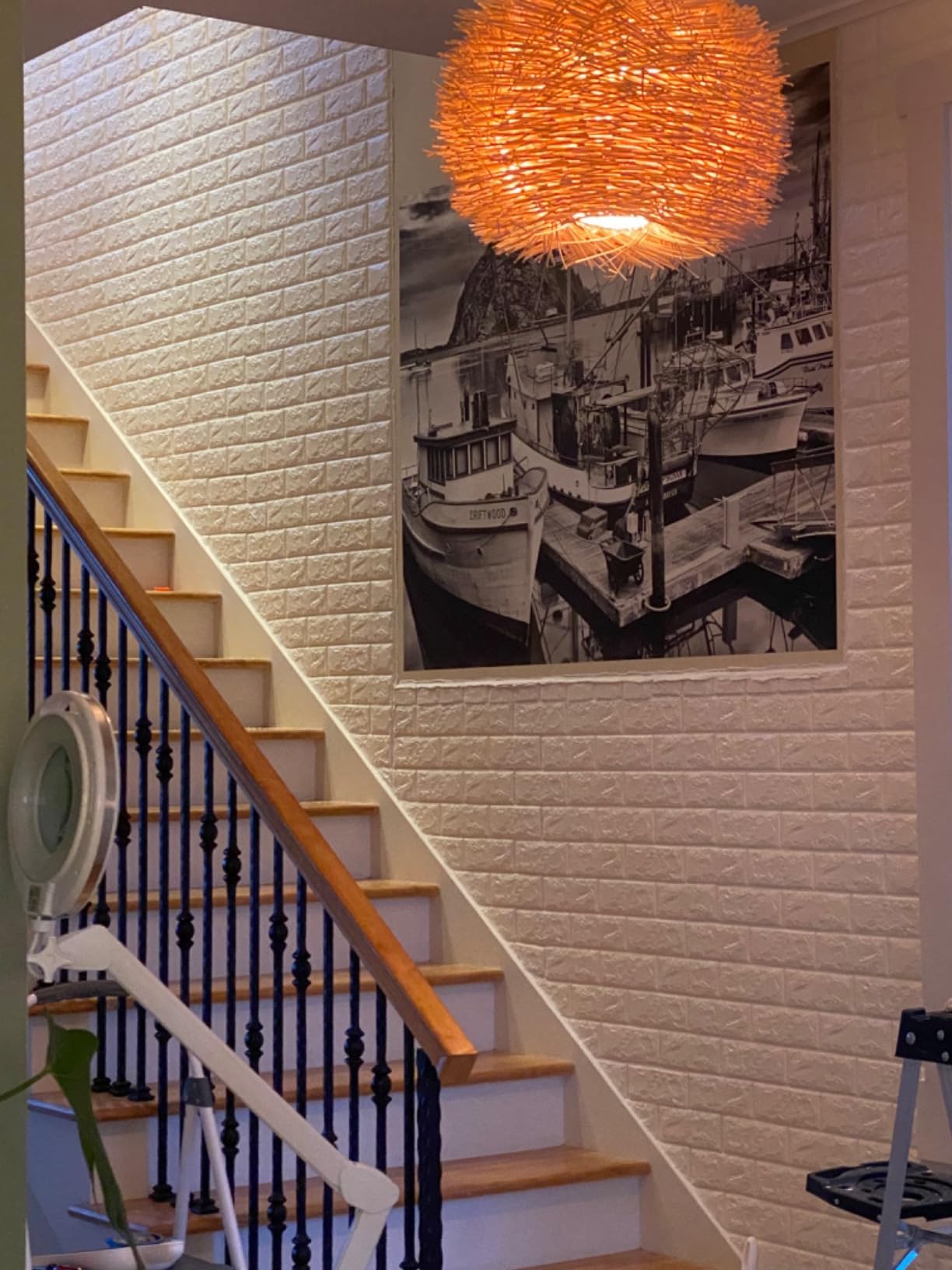 10PCS 3D Brick Wall Stickers, PE Foam Self-Adhesive Wallpaper Removable and Waterproof Art Wall Tiles for Bedroom Living Room Background TV Decor
