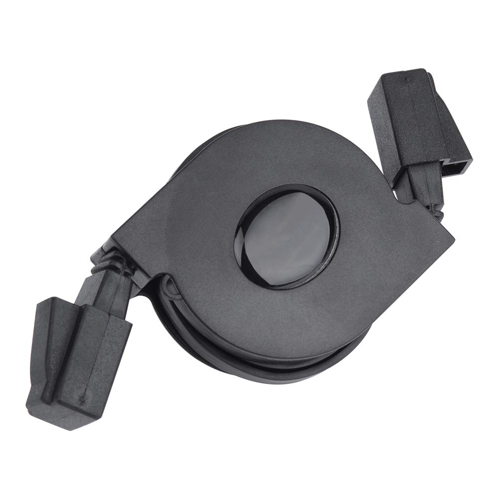 Adjustable Retractable Cat-6 10 Gigabit Ethernet Ultra Flat Retractable Cable Cat6 Ethernet Cable RJ45 Connectors for Travel, 1m / 3.3ft, 2m / 6.6ft Optional(6.6ft)