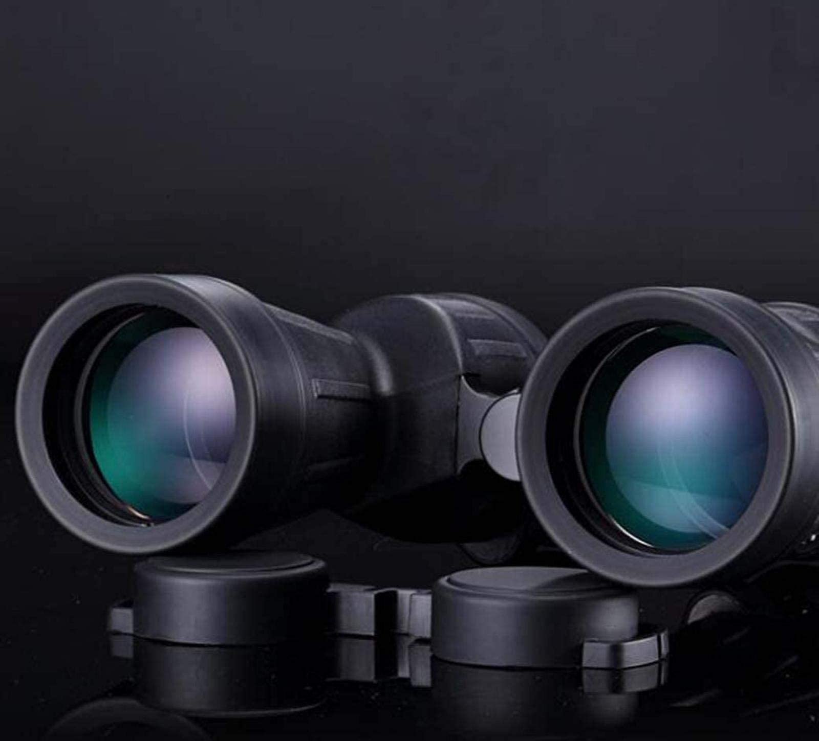 10X50 FMC Binoculars Metal Shockproof Body Binoculars Super Waterproof Ability Large Eyepiece Telescope with Distance Measuring Nitrogen Filling Waterproof