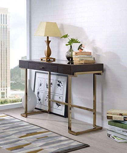 ACME Boice Desk - 92336 - Espresso PU & Champagne